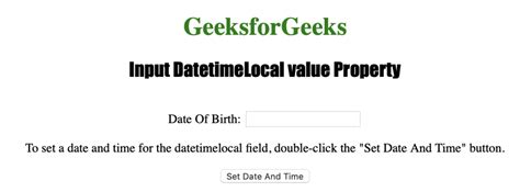 Html Dom Input Datetimelocal Value 属性 码农参考