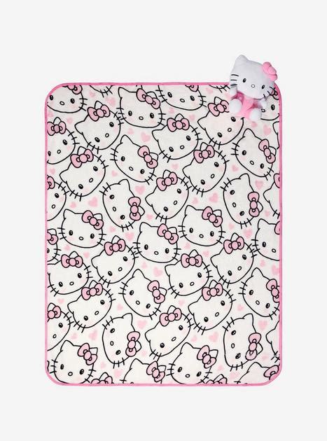 Hello Kitty Pink Plush And Throw Blanket Set Hot Topic