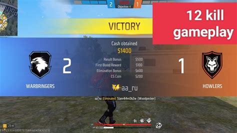 12 Kill Cs Ranked Gameplay Free Fire Youtube