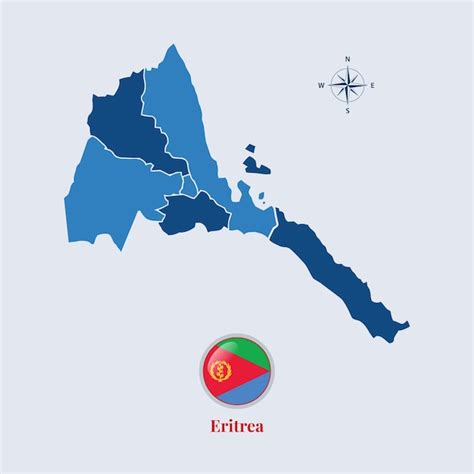Premium Vector Eritrea Map And Flag Flag Map Of Eritrea Vector