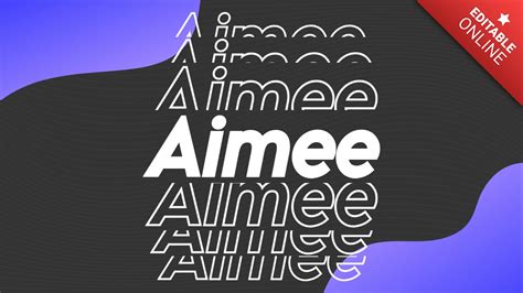 Aimee Repeat Text Effect Generator