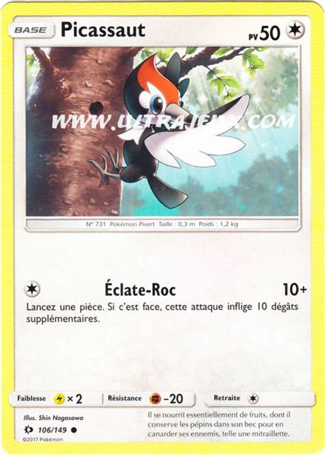 Picassaut 106 R149 Carte Pokémon Sl1 Soleil Et Lune Cartes à