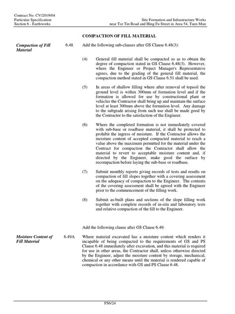 Ps Compaction Of Fill Material Pdf Road Civil Engineering