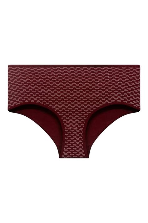 Buy High Waist Heart Print Hipster Panty In Maroon Cotton Online India Best Prices COD