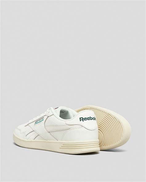 Reebok Court Advance Shoes In Chalkdark Greenflash Red Free