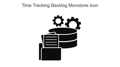 time tracking backlog monotone icon in powerpoint pptx png and editable