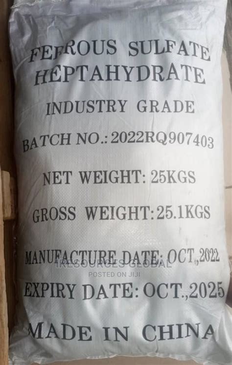 Ferrous Sulfate Heptahydrate Kg Bag In Isolo Manufacturing