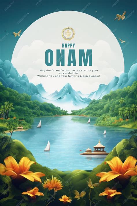 Happy Onam Poster Illustration Ai Generativexa Premium Ai Generated Psd