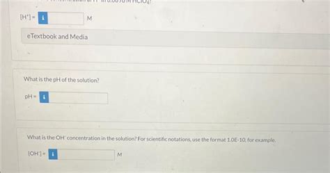 What Is The PH Of The Solution PH What Is The OH Chegg Com