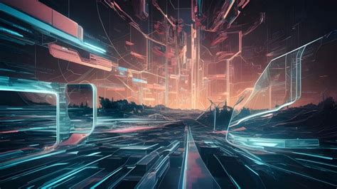 A Futuristic Digital Background Featuring Intricate Neural Networks And