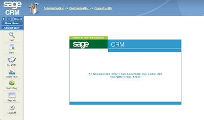 An Example Of When To Test As The System Administrator Sage CRM Hints Tips And Tricks Sage