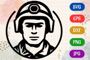 Army Silhouette Vector SVG EPS DXF Graphic By Creative Oasis