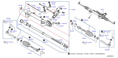 Infiniti QX Gear And Linkage Power Steering Rack And Pinion Suspension MKBA ANW