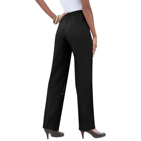 Roamans Womens Plus Size Classic Bend Over Pant Elastic Waist Pull On