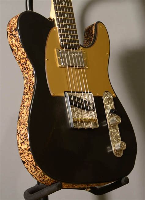 Burnmethod Guitar Guitars Pyrography Custom Wood Burning Engraved