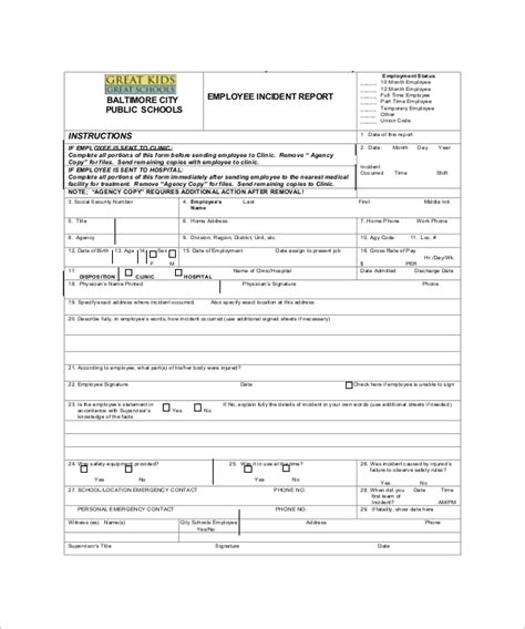 Shoplifting Incident Report Form