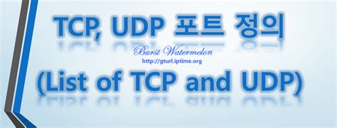 터진수박 burst watermelon 많이 사용하는 tcp 및 udp 포트번호