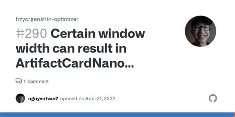 Certain Window Width Can Result In Artifactcardnano Cutting Off