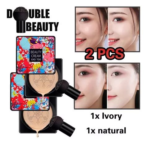 2 Piezas De Base De Base De Maquillaje Coreana Con Cabeza De Cuotas