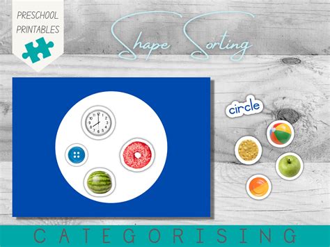 Shape Categorising Recognition Sorting Activity Prebabe Shapes Printable Babe Activity