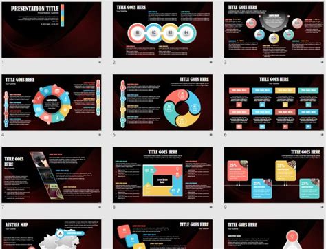 Abstract Dark Red PowerPoint 168002