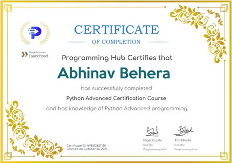 earned advanced python certification abhinav behera posted on the topic linkedin