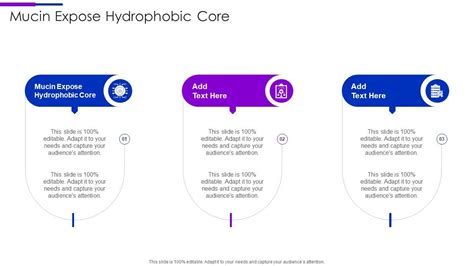 mucin expose hydrophobic core in ppt powerpoint presentation slide templates cpp ppt sample
