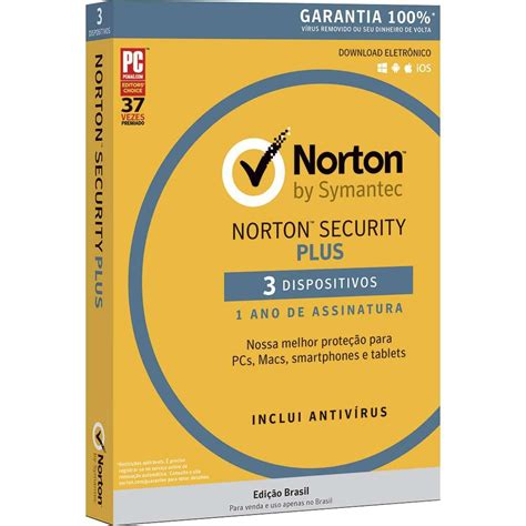 Norton Antivírus Security Plus 3 dispositivos Licença 12 meses NortonLifeLock CX 1 UN