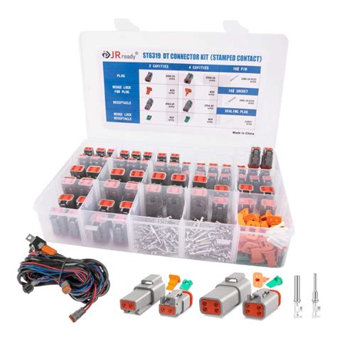 JRready Deutsch Connector Kit 2 Pin 4 Pin DT Series Gray Waterproof