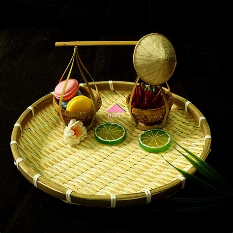 Phụ Kiện Nhà Bếp Mẹt Tre Tự Nhiên Gia Dụng Trang Trí Xinh Xắn Phụ