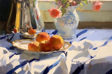 Kitchen Still Life Oil Painting Original Oil Painting Still Life Summer