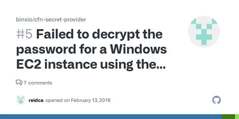 Failed To Decrypt The Password For A Windows Ec2 Instance Using The