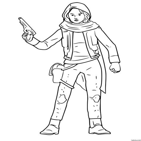 Star Wars Jyn Erso Coloring Page Turkau