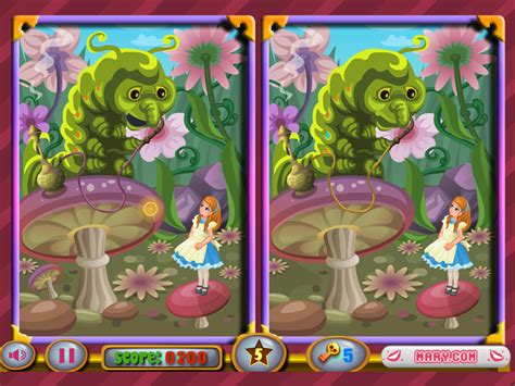 Игра Алиса в Стране Чудес: Найди Отличия (Find The Differences Alice in ...