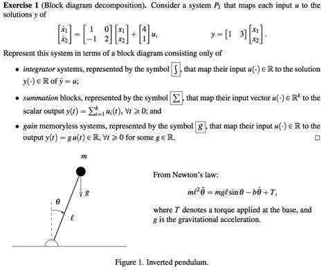 Solved Exercise Block Diagram Decomposition Consider A Chegg Com