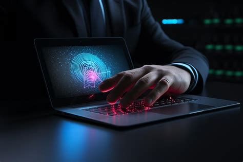 Premium Photo Businessman Accessing A Secure Server Through Generative Ai