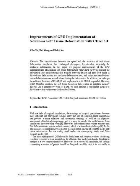 Improvements Of Gpu Implementation Of Nonlinear So Pdf Finite Element Method Graphics