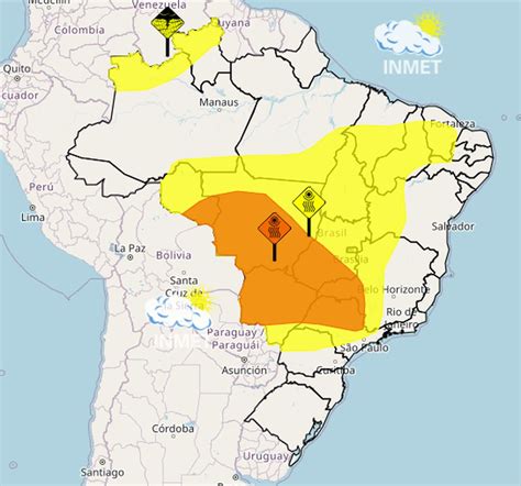 Inmet alerta para perigo de chuvas intensas no Norte do país e Centro