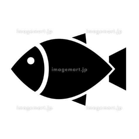 シンプルな魚のシルエットアイコン。ベクター。 214432842 イメージマート