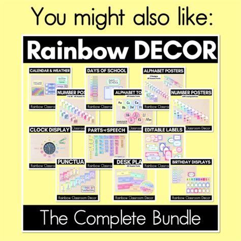 Multiples And Skip Counting Posters Rainbow Classroom Decor Mrs Learning Bee