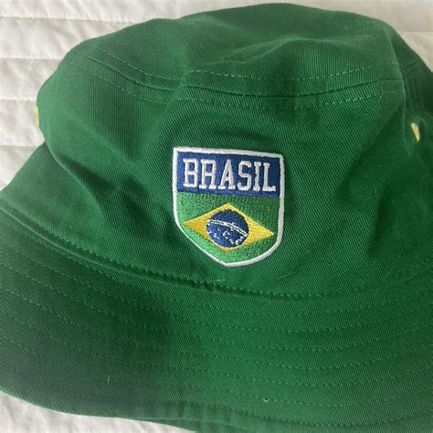 Vintage Brazil Bucket Hat New No Tag Never Worn Depop