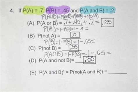 Solved P A 7 P B P AB 45 And P A And Chegg Com