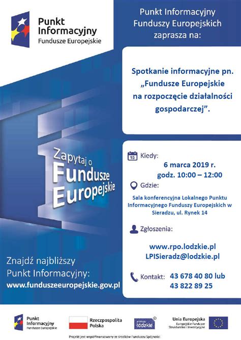 Spotkanie Informacyjne Fundusze Europejskie na rozpoczęcie działalności gospodarczej Gmina