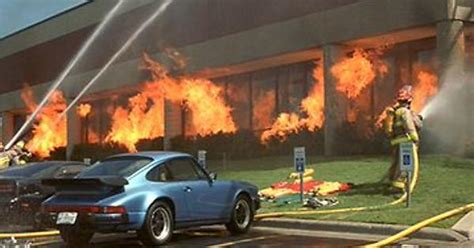 The Reflection Of The Sunset On My Office Building Makes It Look Like