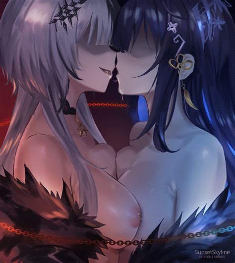 Nerissa Ravencroft And Shiori Novelle Boobs Pressed Rule 34 AI Art