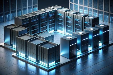 Premium Photo Modern Data Center And Network Infrastructure Solutions