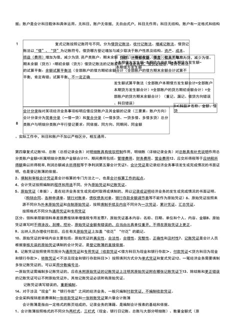 会计基础知识归纳总结