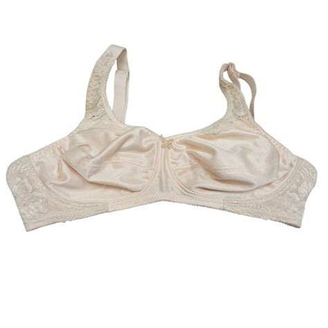 Naturalwear Nwt Vintage Beige Lace Non Padded Wireless Bra 38a Made In