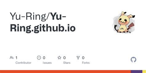 GitHub Yu Ring Yu Ring Github Io