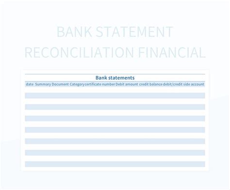 Free Bank Reconciliation Templates For Google Sheets And Microsoft